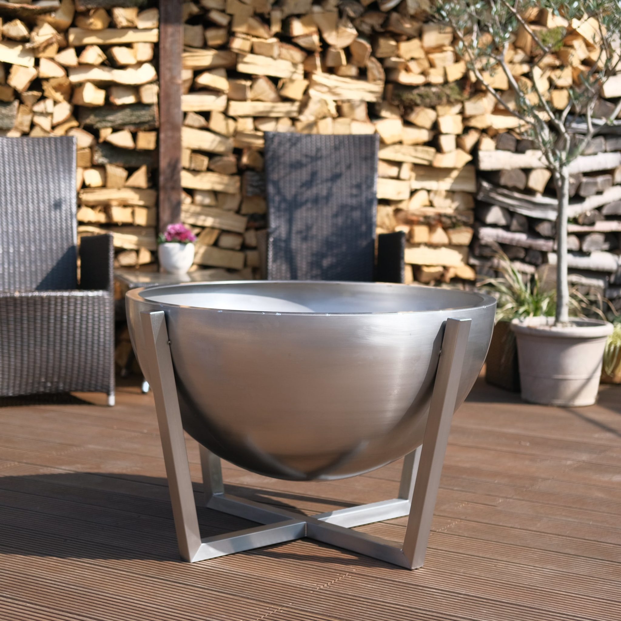 Designer Edelstahl Feuerschale „Prestige“ | Stahlkunst
